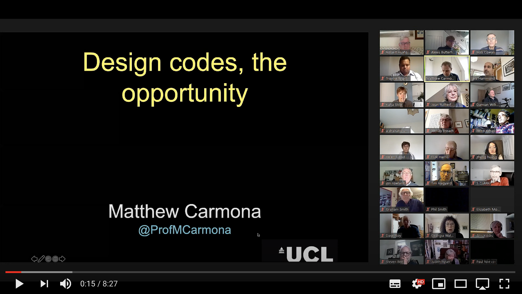 Talks and interviews – Matthew Carmona
